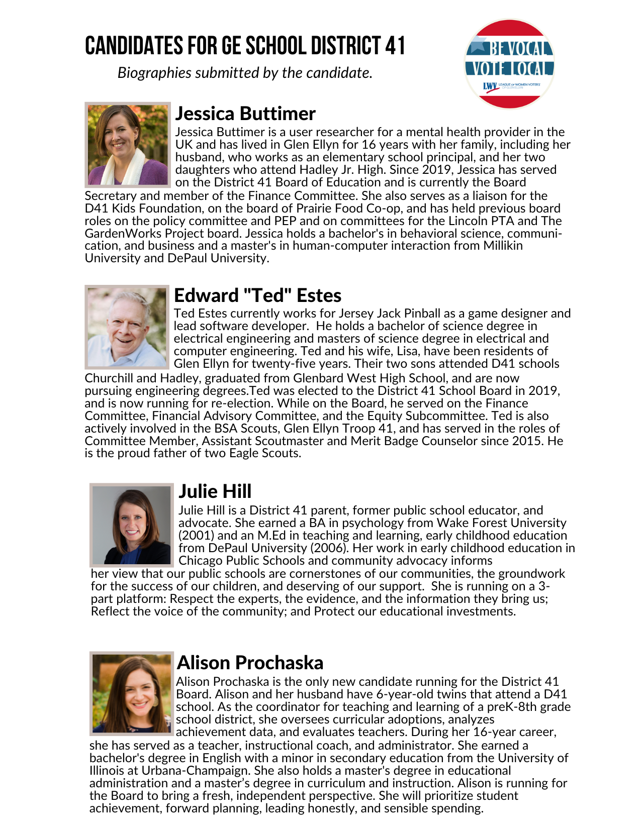 Election Info — League of Women Voters | Glen Ellyn | Illinois