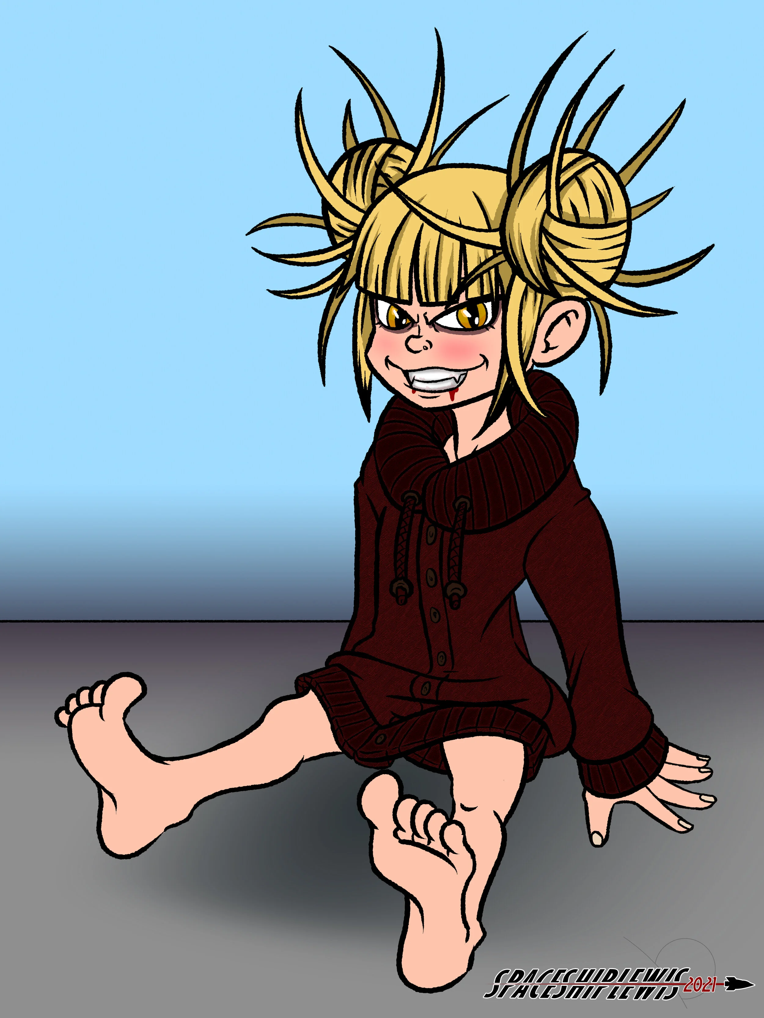 Little Himiko Toga | Sitting on the Floor — SpaceshipLewis