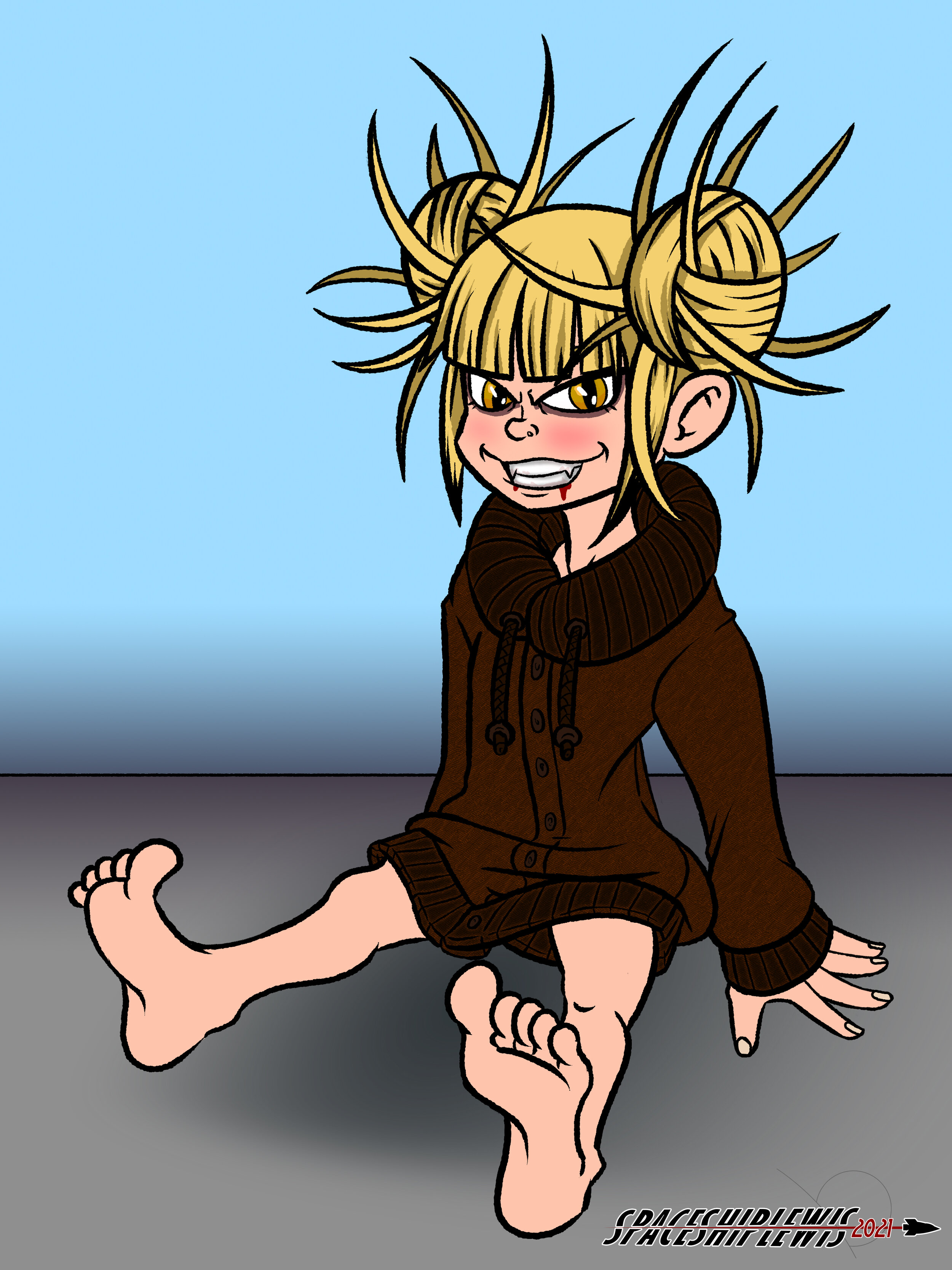 Little Himiko Toga | Sitting on the Floor — SpaceshipLewis