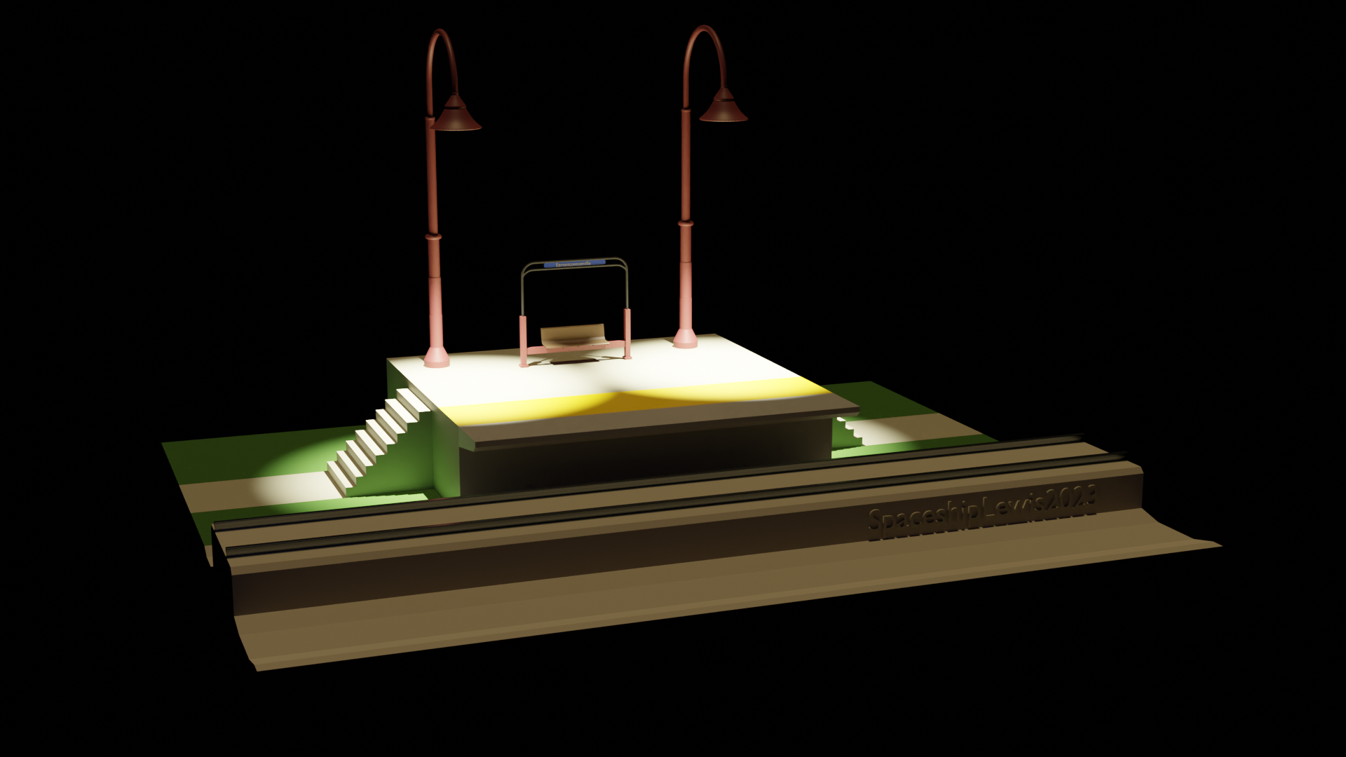 Train Station In Blender Spaceshiplewis