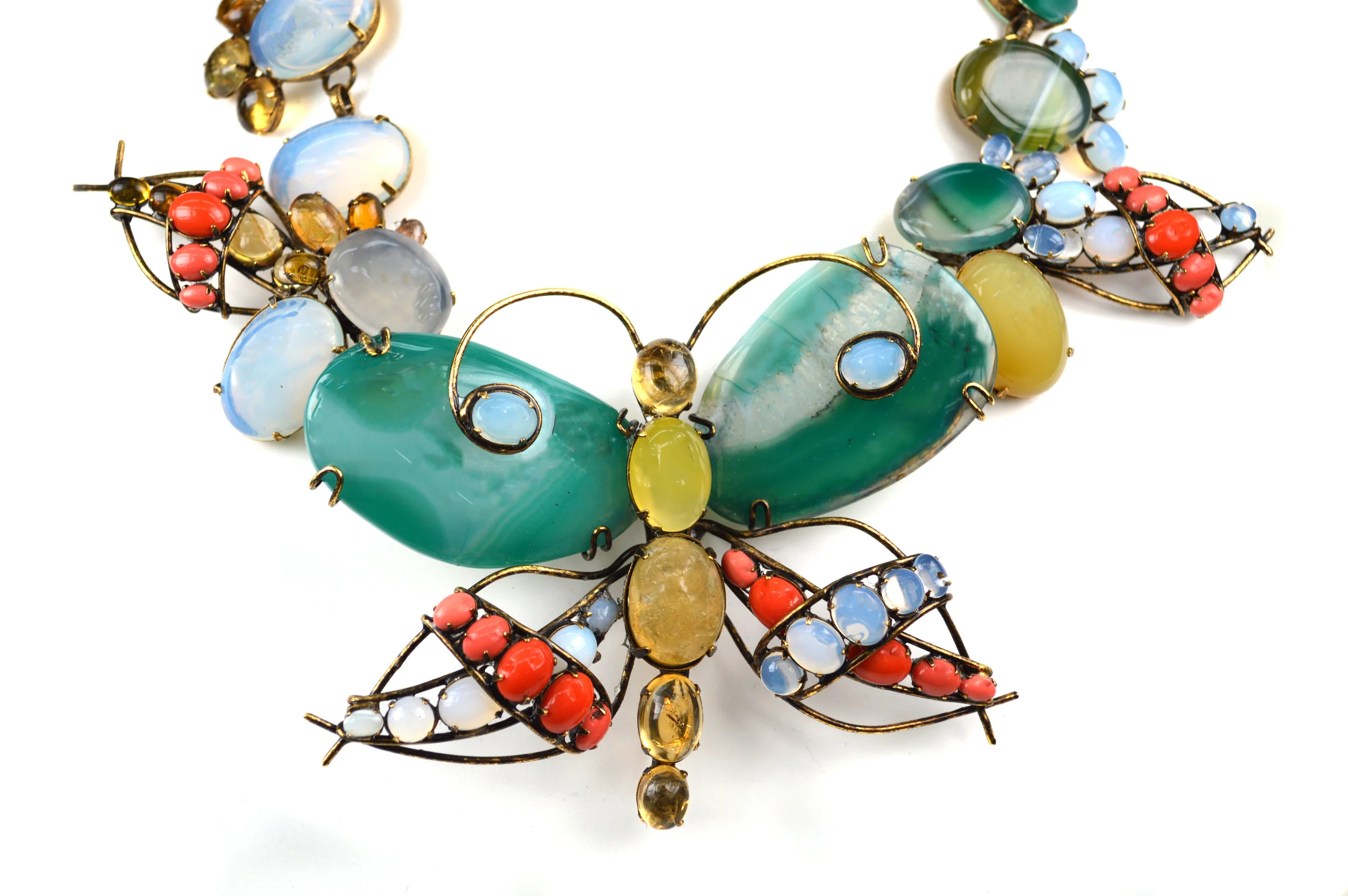 Agate Butterfly Choker XI with Pin — Iradj Moini