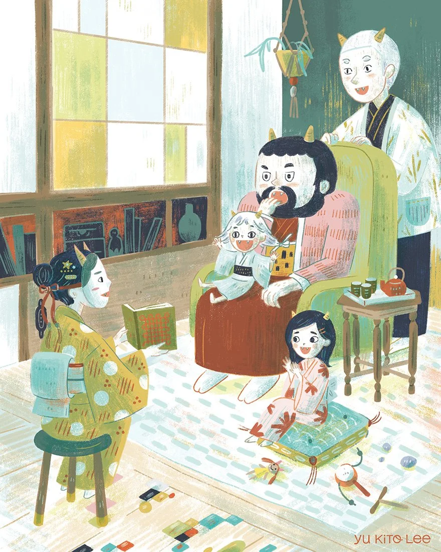 Oni family — Studio Yuey: Illustration by Yu Kito Lee