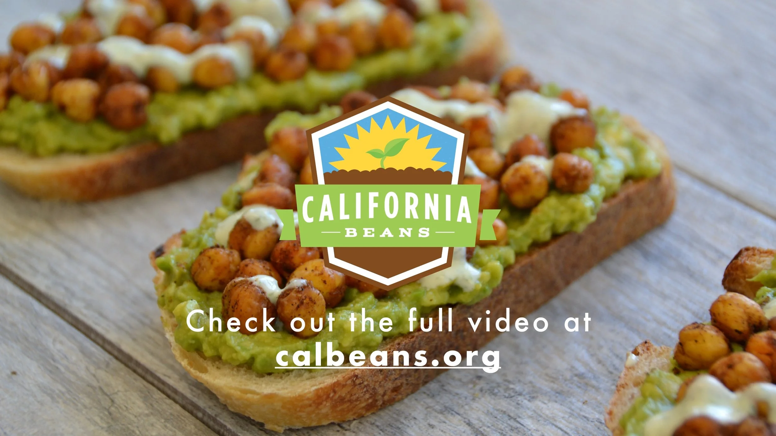 Crispy Garbanzo Bean Avocado Toast: California Beans — Farm Girl