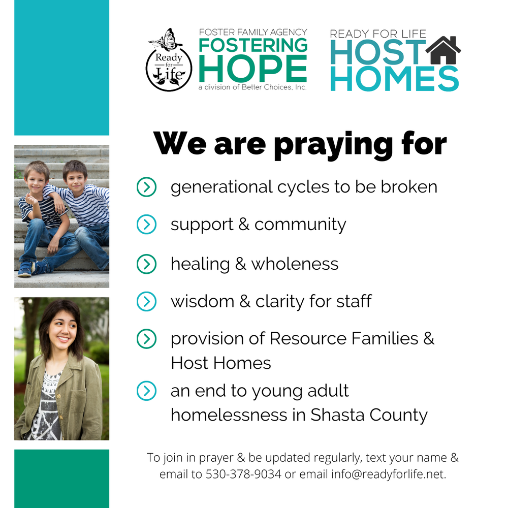 Prayer — Ready for Life Foster Family Agency