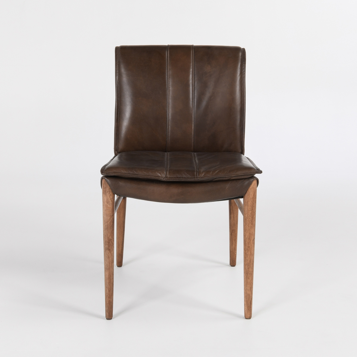 Brown Leather Mayer Dining Chair — Miller's Home Furnishings