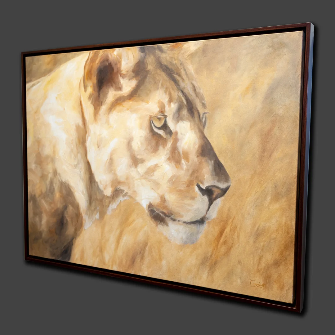 Abstract Lioness Painting