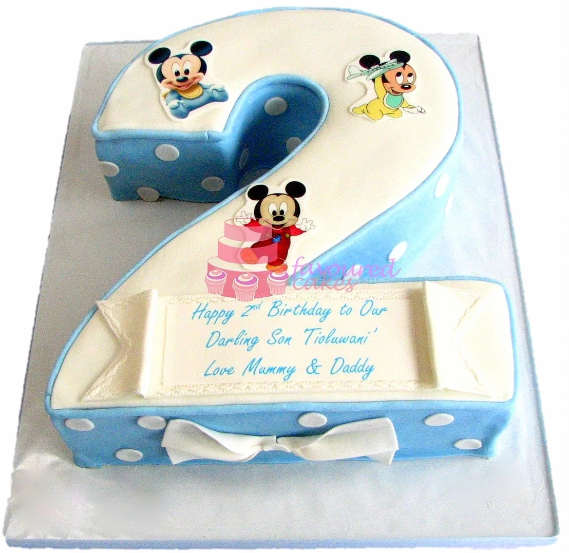Mickey Mouse Number 2 Cake
