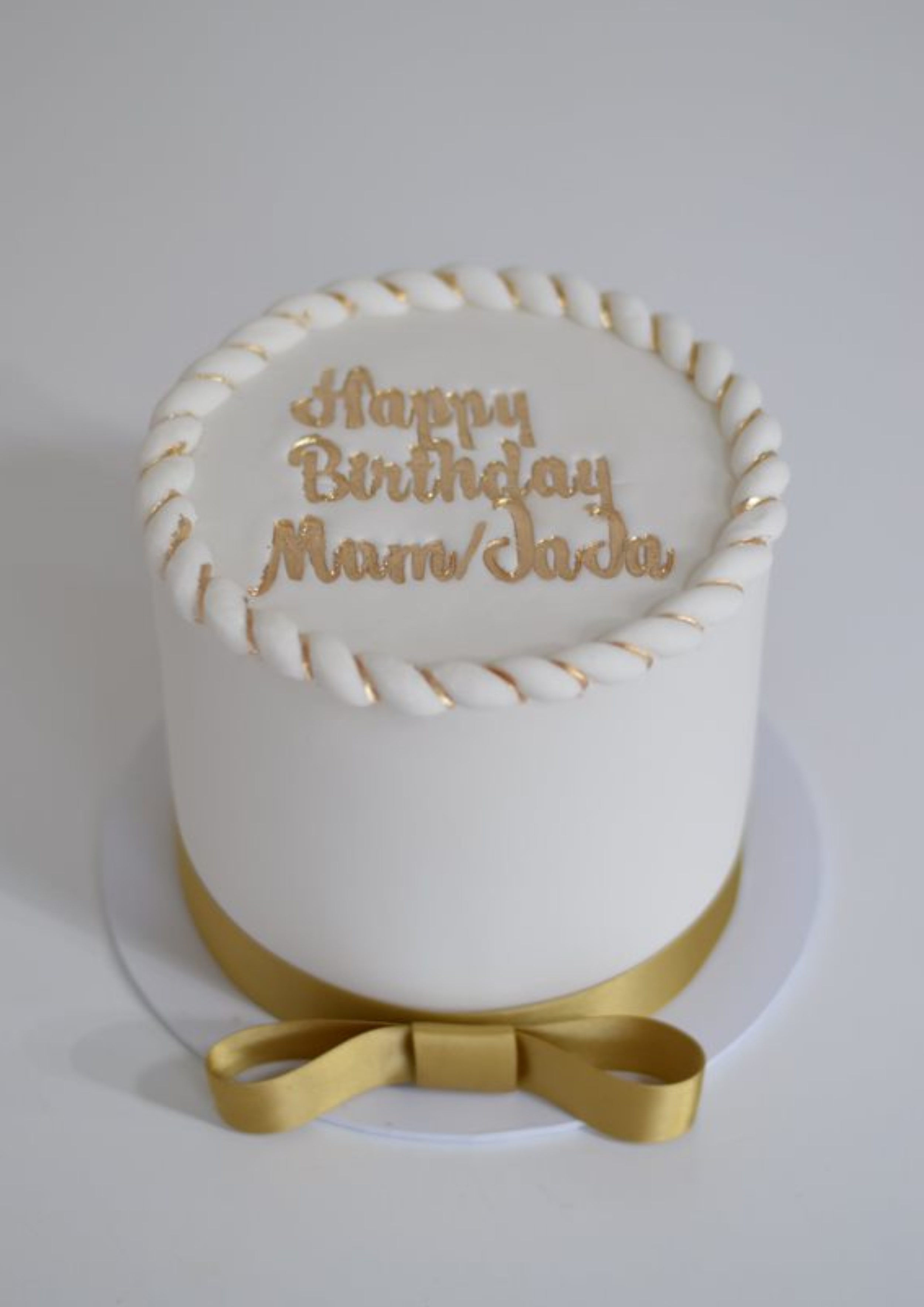 Plain White Birthday Cake