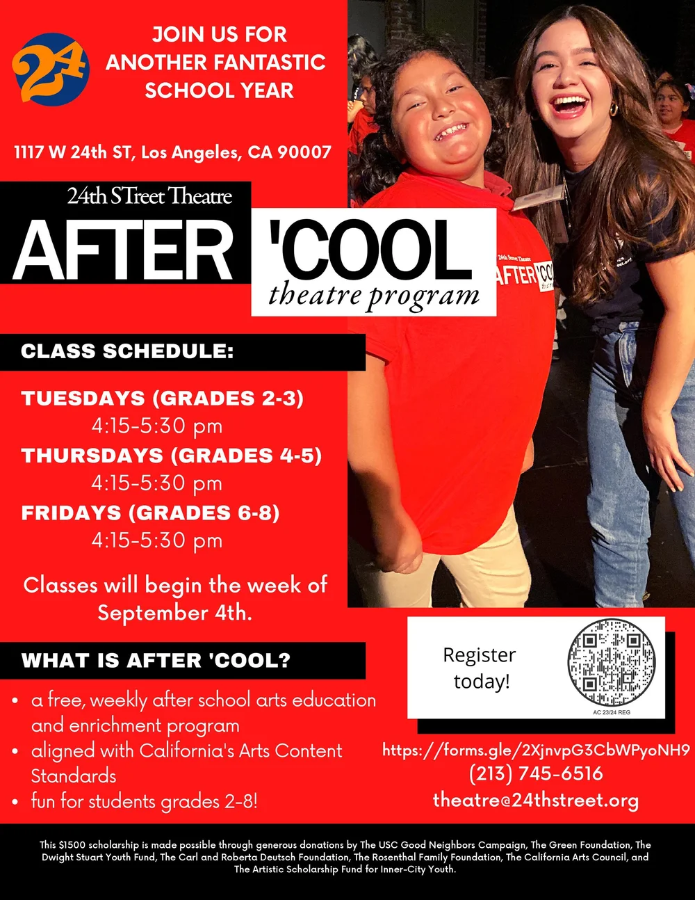 After School Classes — 24TH STREET THEATRE