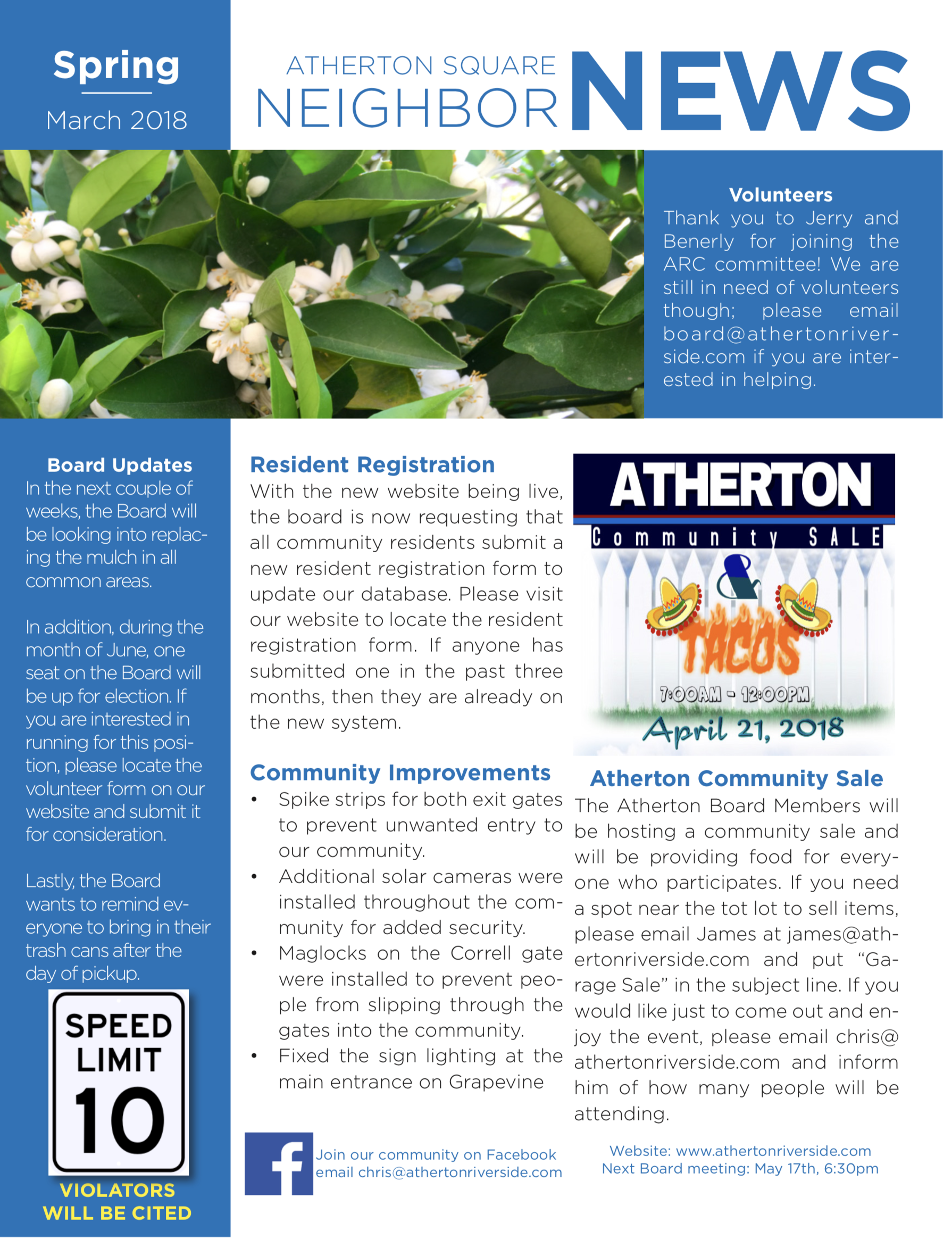 Newsletters — Atherton Square HOA