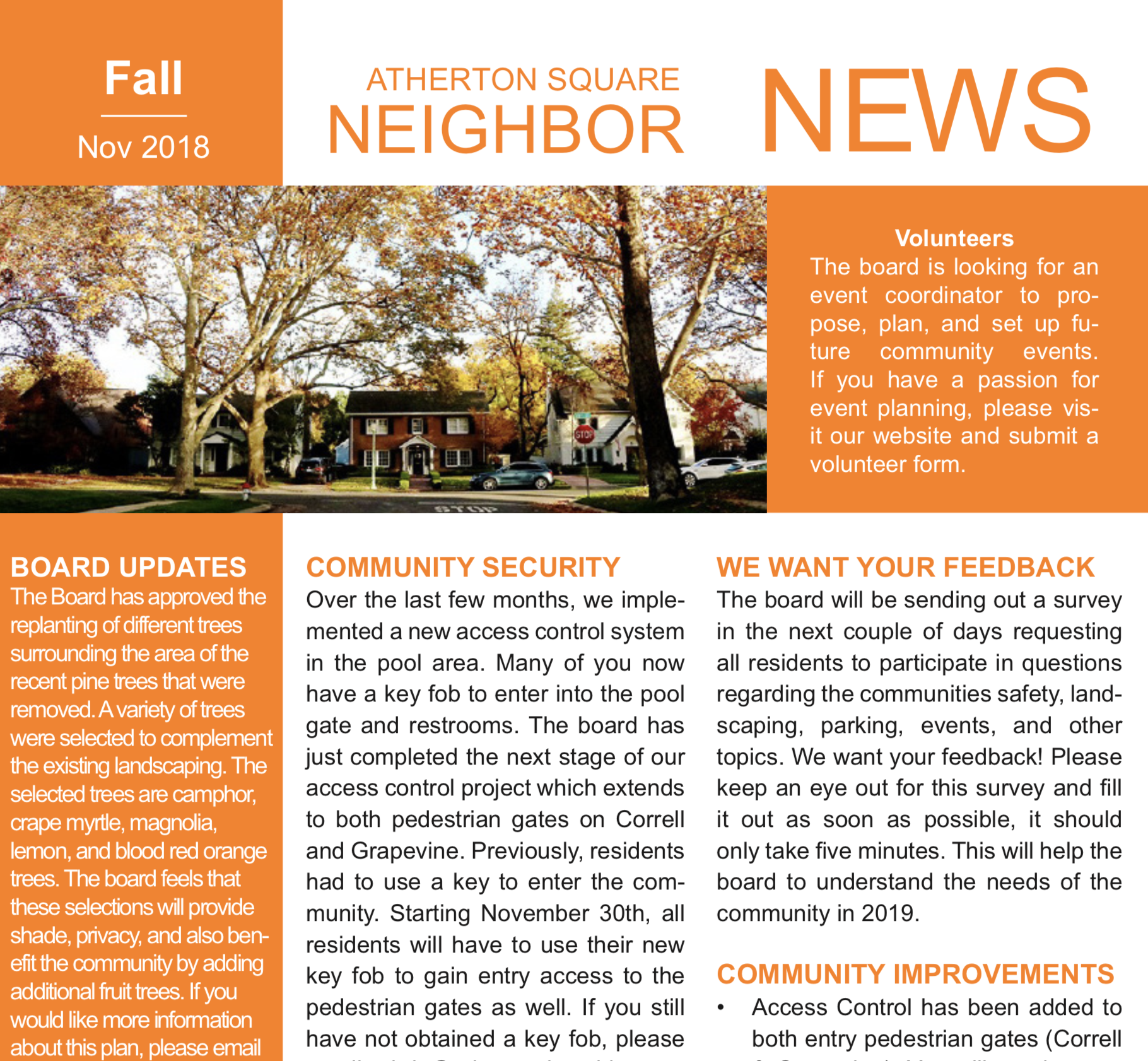 Newsletters — Atherton Square HOA