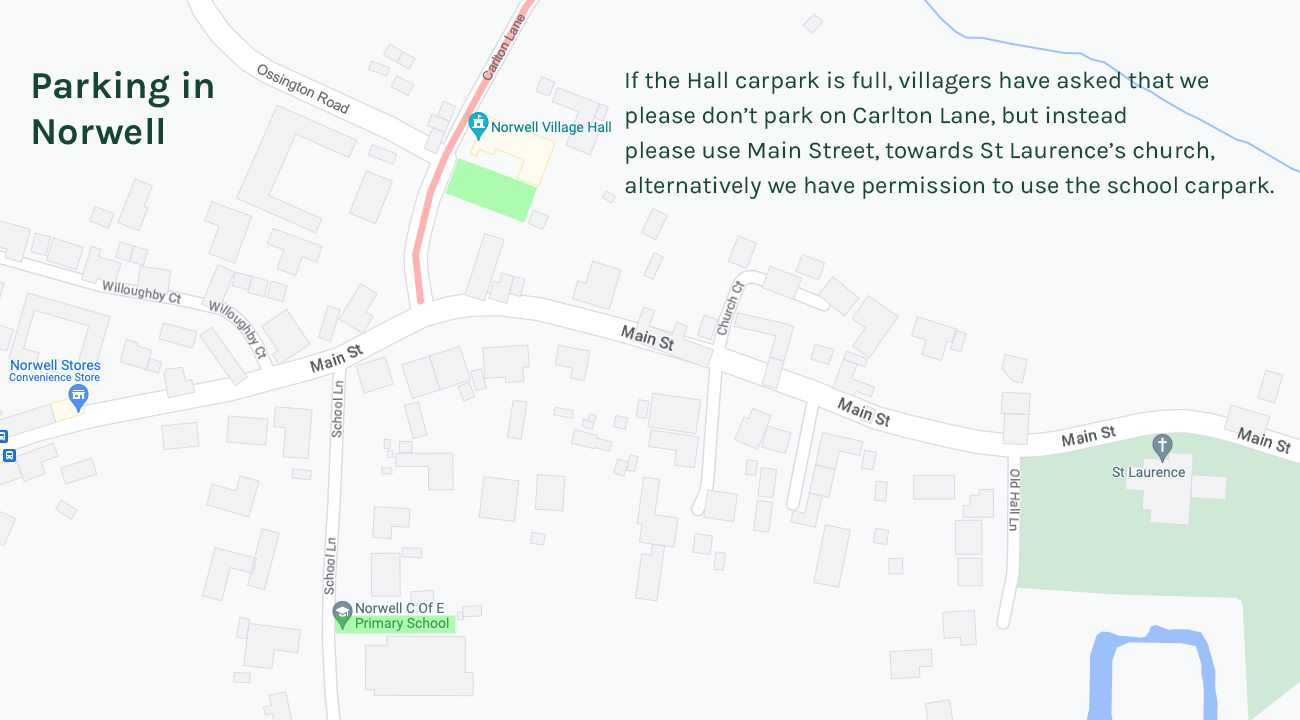 Norwell parking map — The Potting Shed Church
