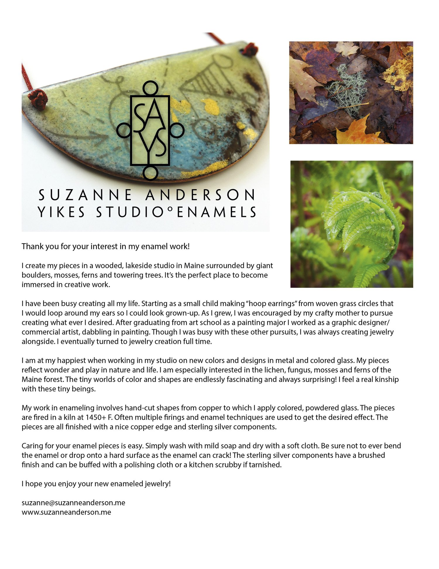 About Suzanne Anderson and yikes studio enamels — Suzanne Anderson ...