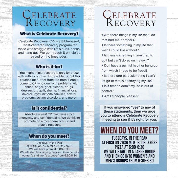 Celebrate Recovery — First Baptist Church Orange