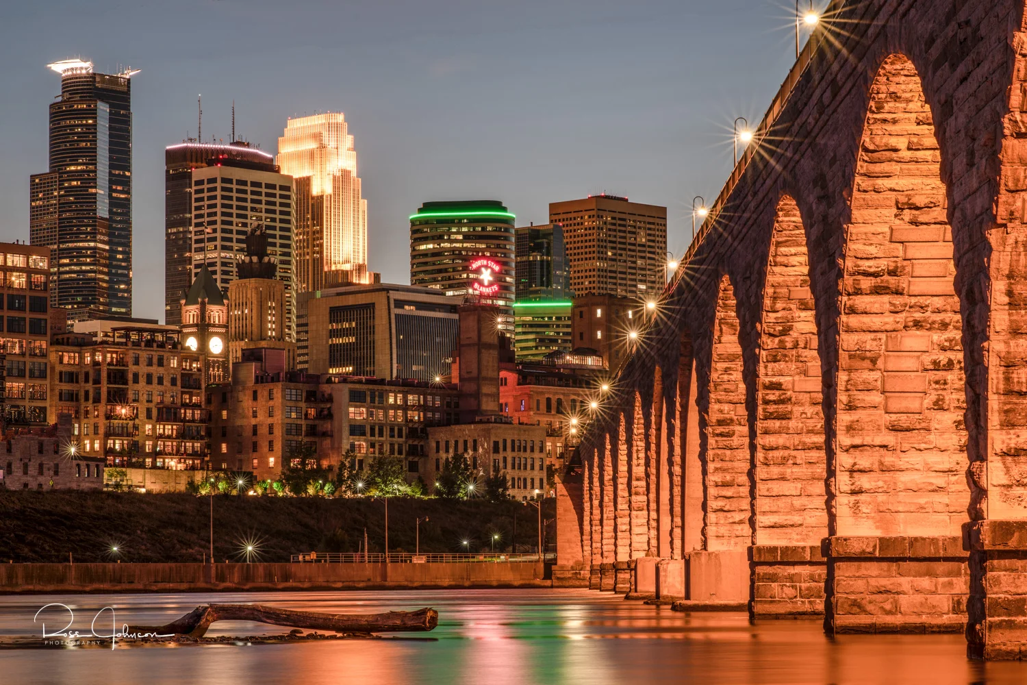 Stone Arch Bridge Night