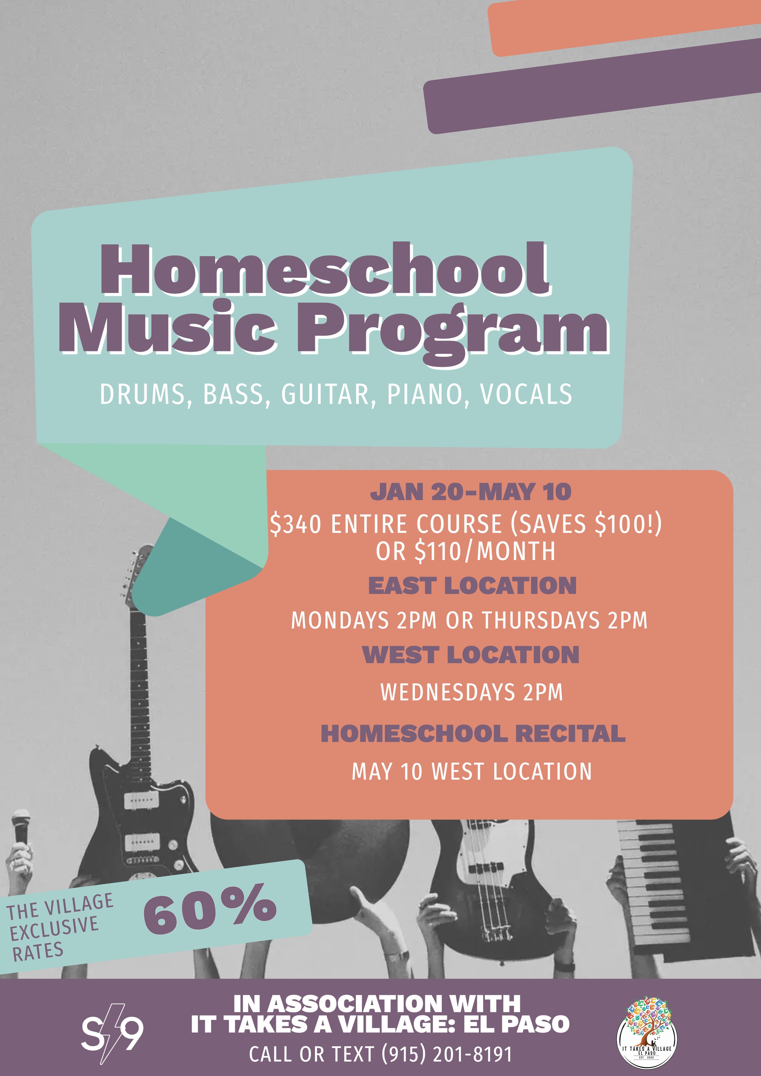 Homeschool - Music Program — Sound Stage 9