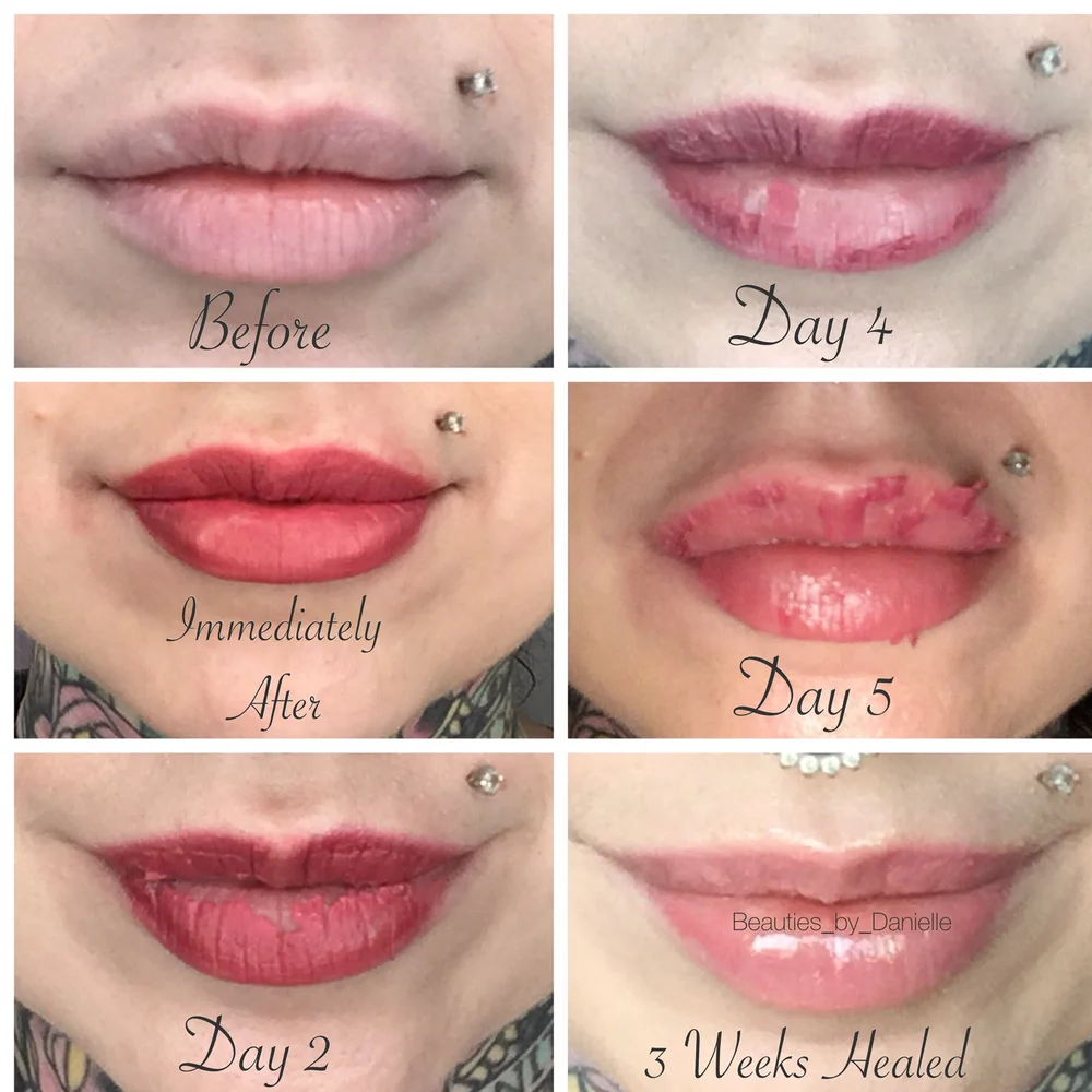 Semi Permanent Makeup Lips Healing Process | Saubhaya Makeup