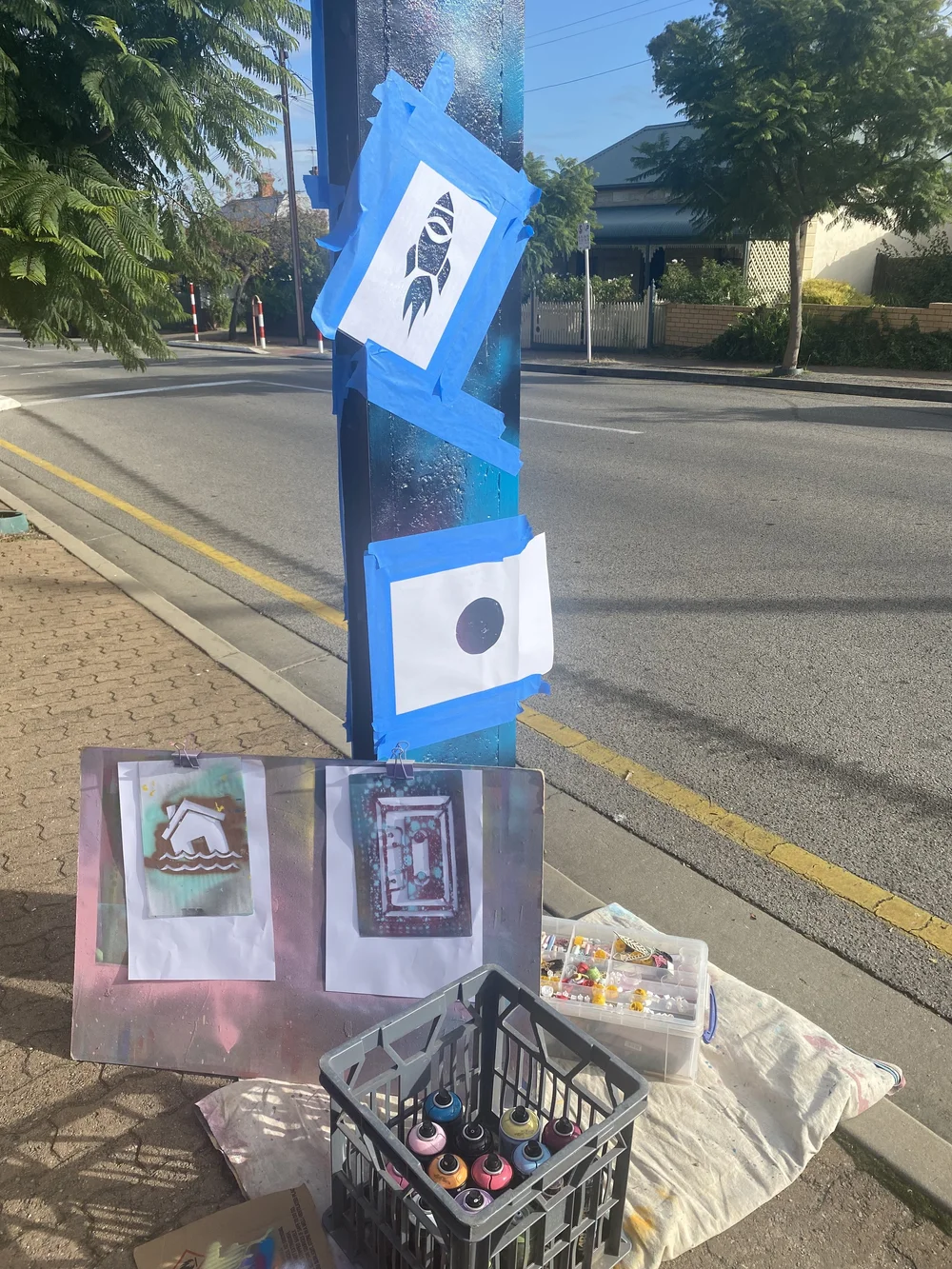 HOW TO PAINT A STOBIE POLE — Leah Grant | Adelaide Street Artist