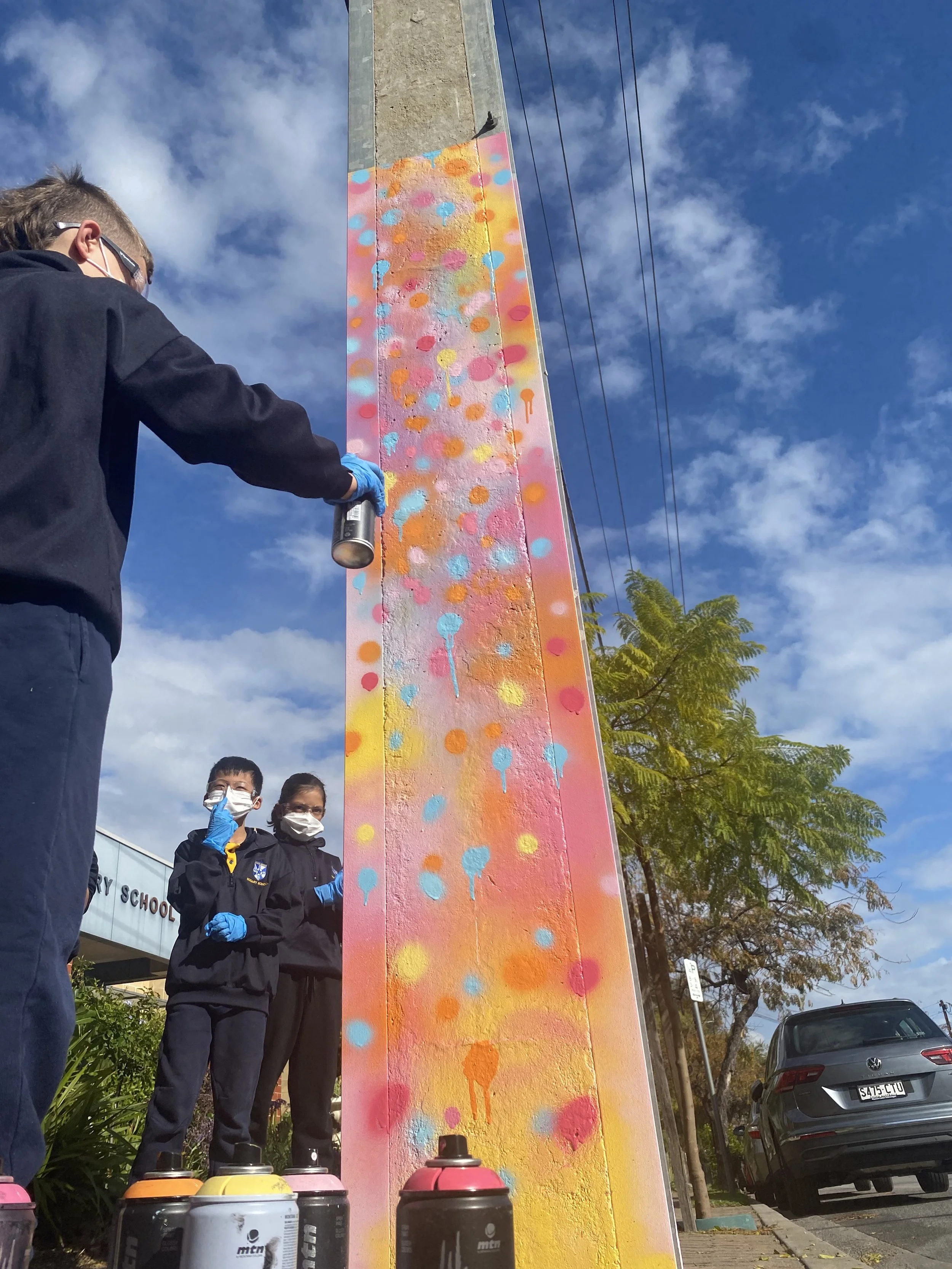 HOW TO PAINT A STOBIE POLE — Leah Grant | Adelaide Street Artist
