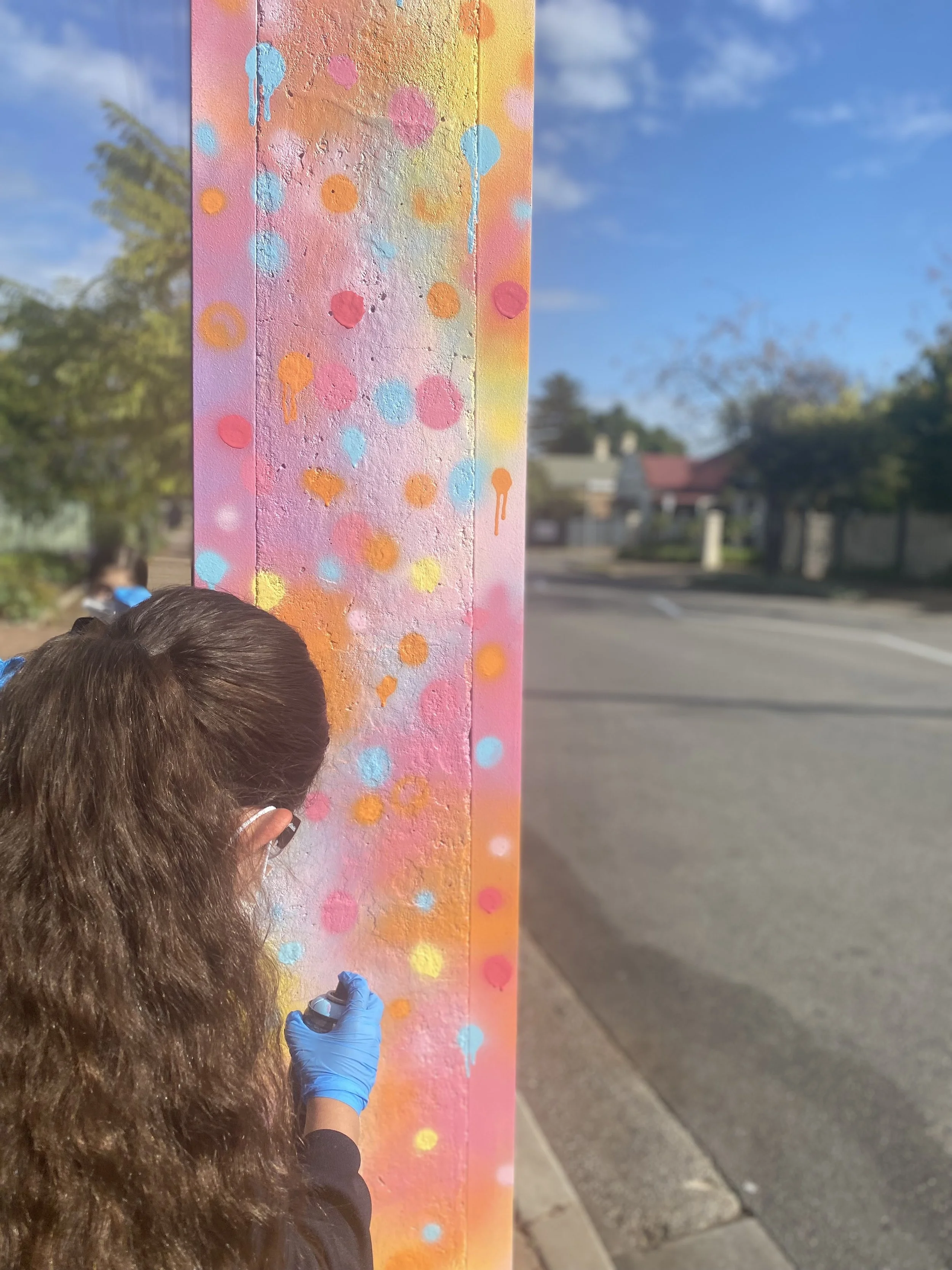 HOW TO PAINT A STOBIE POLE — Leah Grant | Adelaide Street Artist