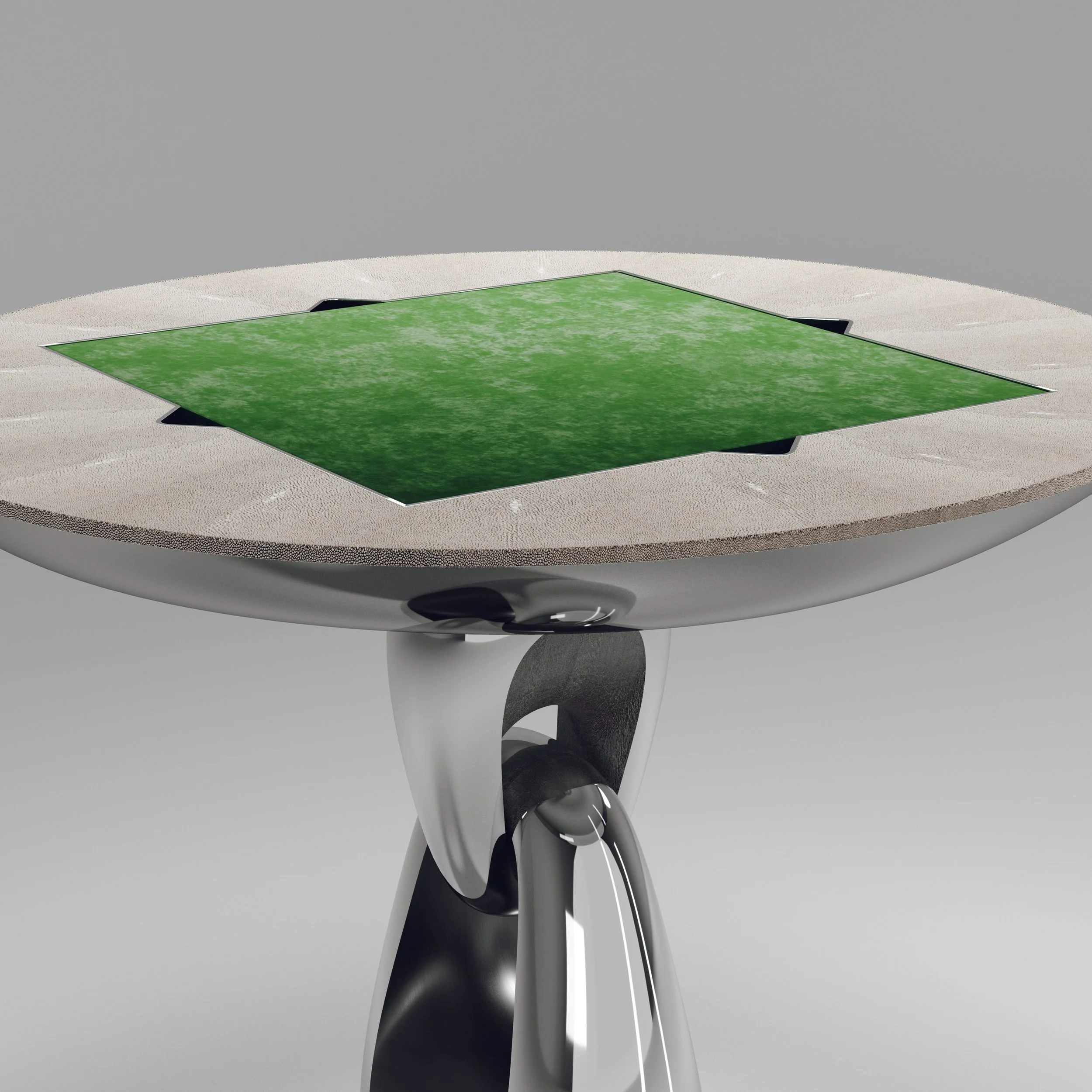 Saturn Game Table with Polished Stainless Steel — R&Y AUGOUSTI