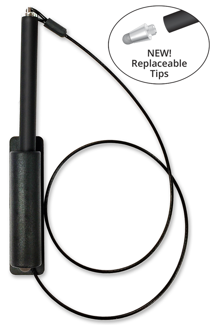 Passive Capacitive Stylus with Cable Tether and Holder: StylusMart