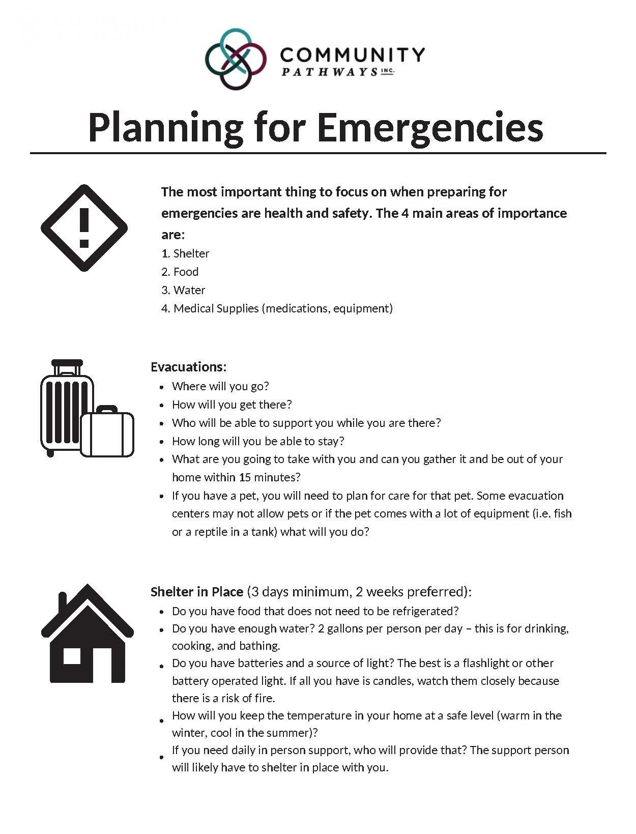 Emergency Planning — Community Pathways, Inc.