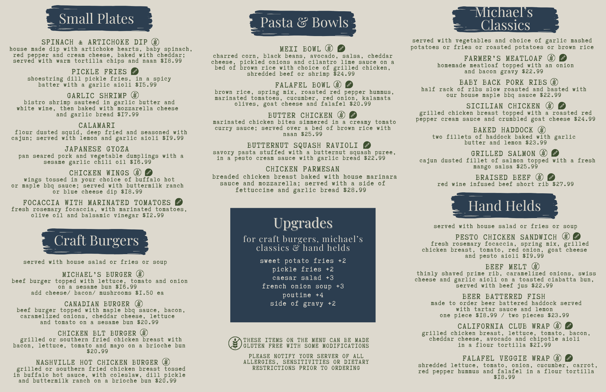 Lunch & Dinner — Michael's Table