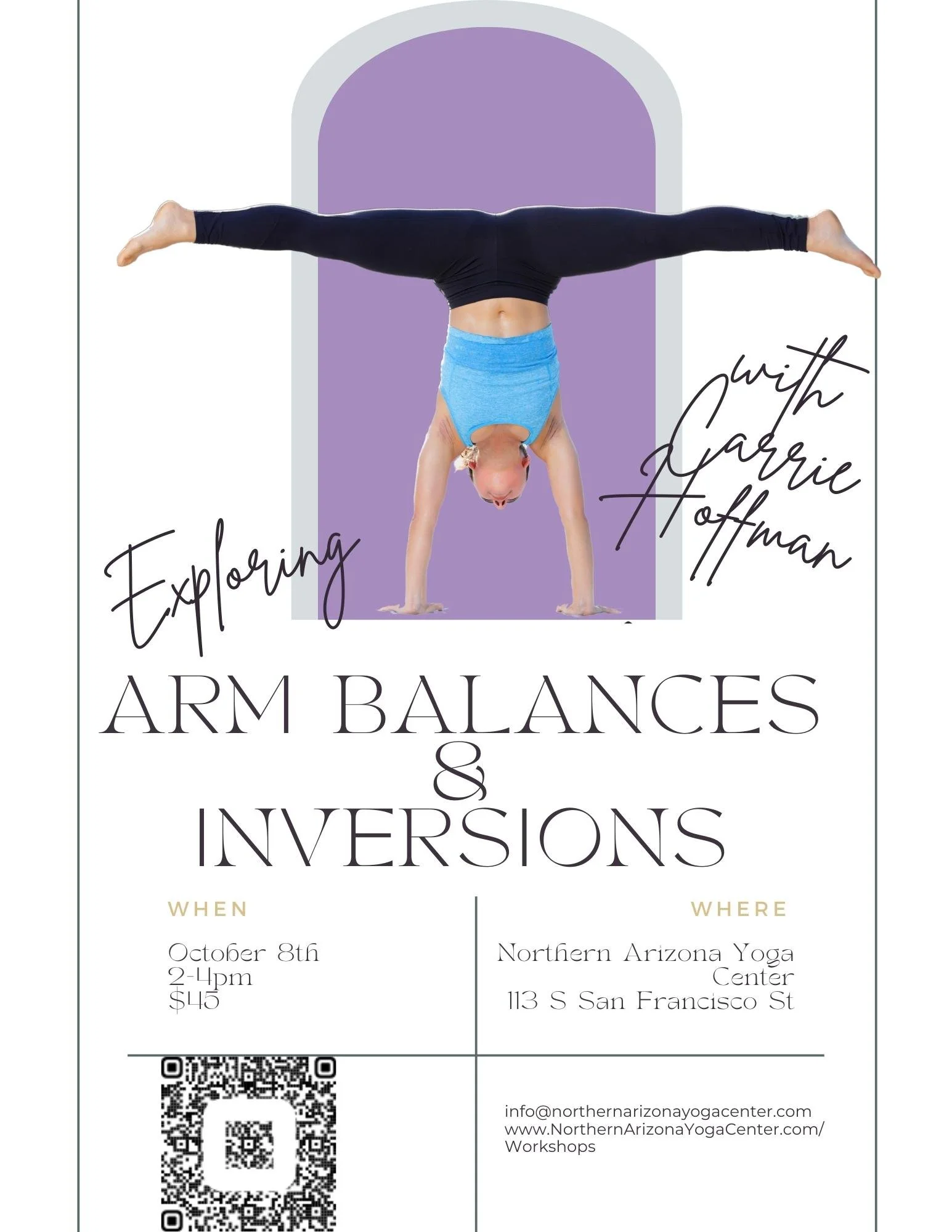 Exploring Arm Balances & Inversions with Carrie Hoffman — Northern ...