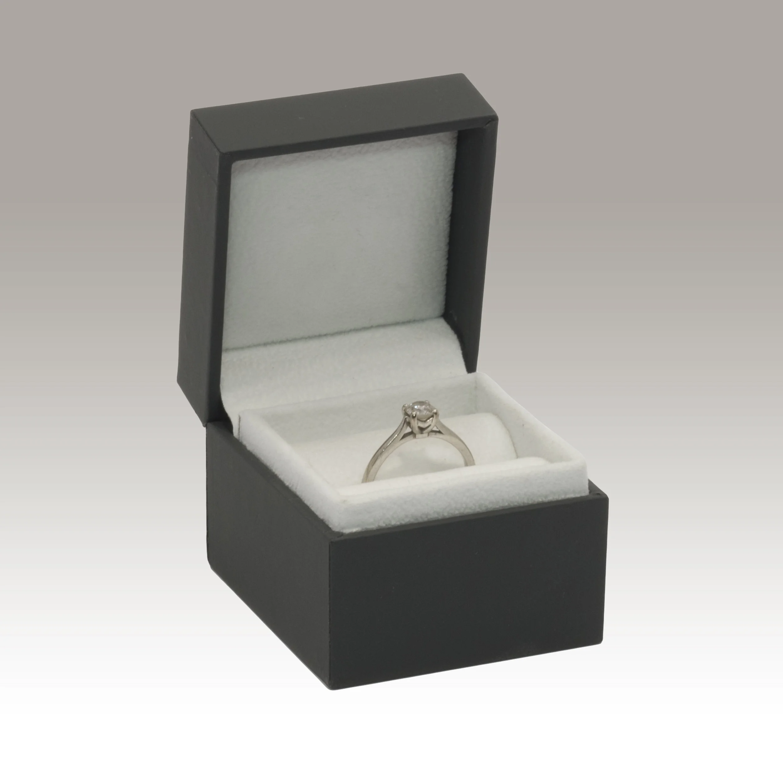 LX-12 Luxe Grey Ring Box — LITTLE BOX COMPANY