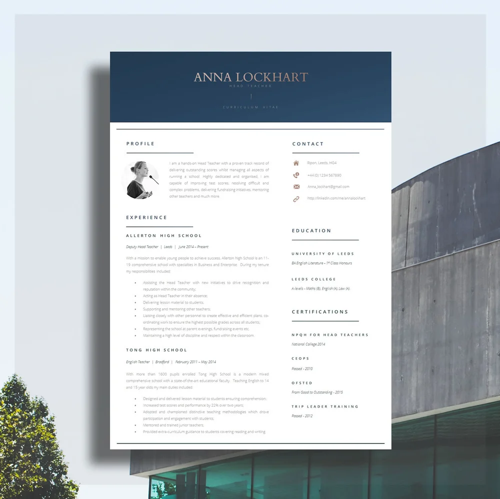 Teacher CV Templates