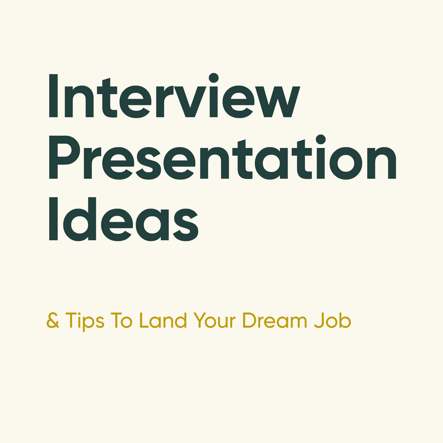 Job Interview Presentation Ideas | The Career Improvement Club
