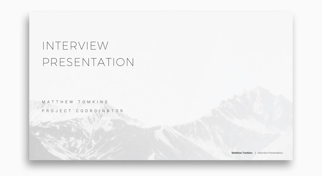 Job Interview Presentation Ideas | The Career Improvement Club