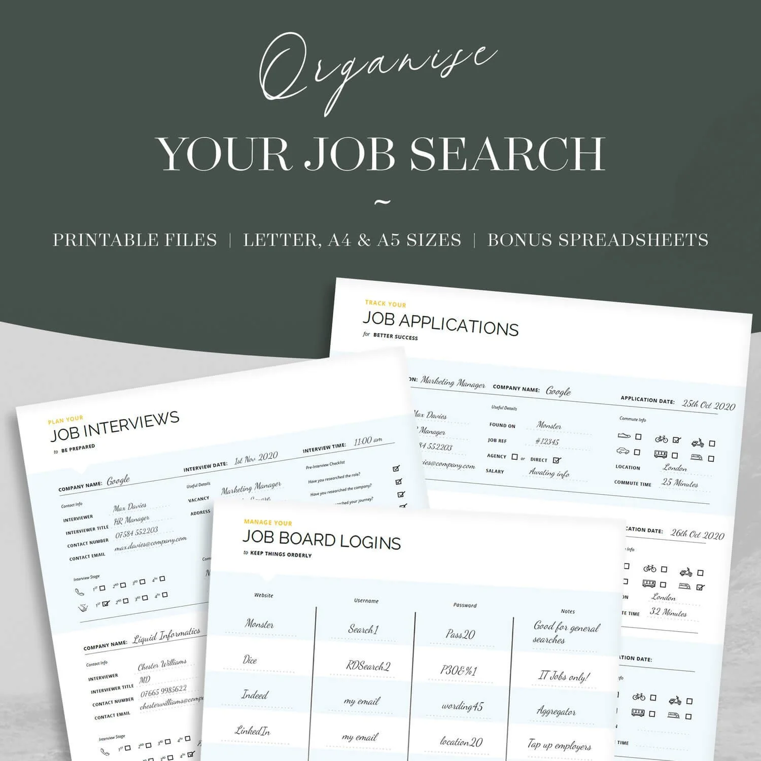 Printable Job Applications