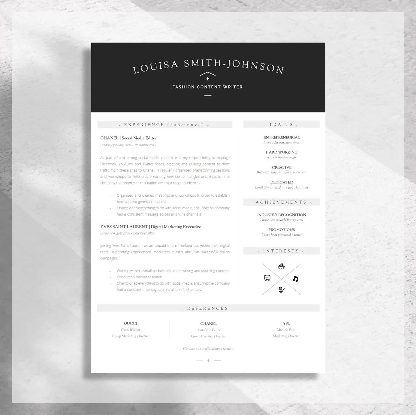 Envelope For Resume C Level Executive Resume Template For Word