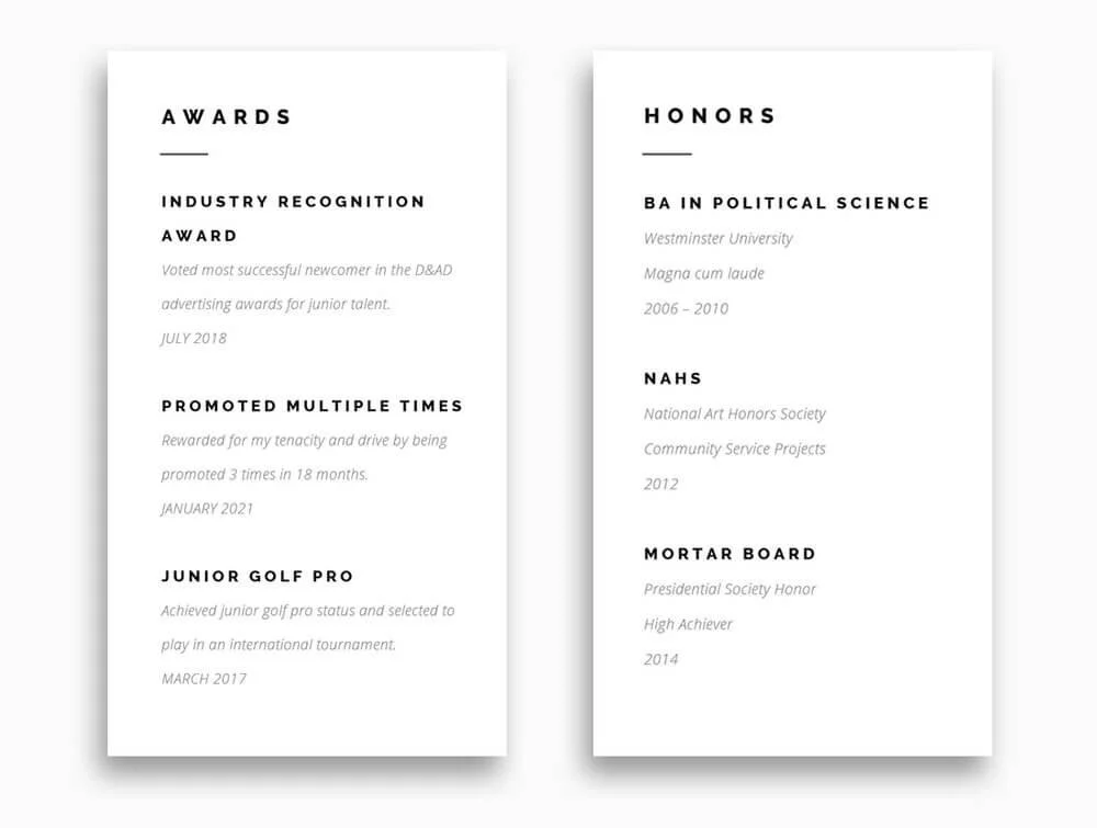 How to List Awards on a Resume {with examples}