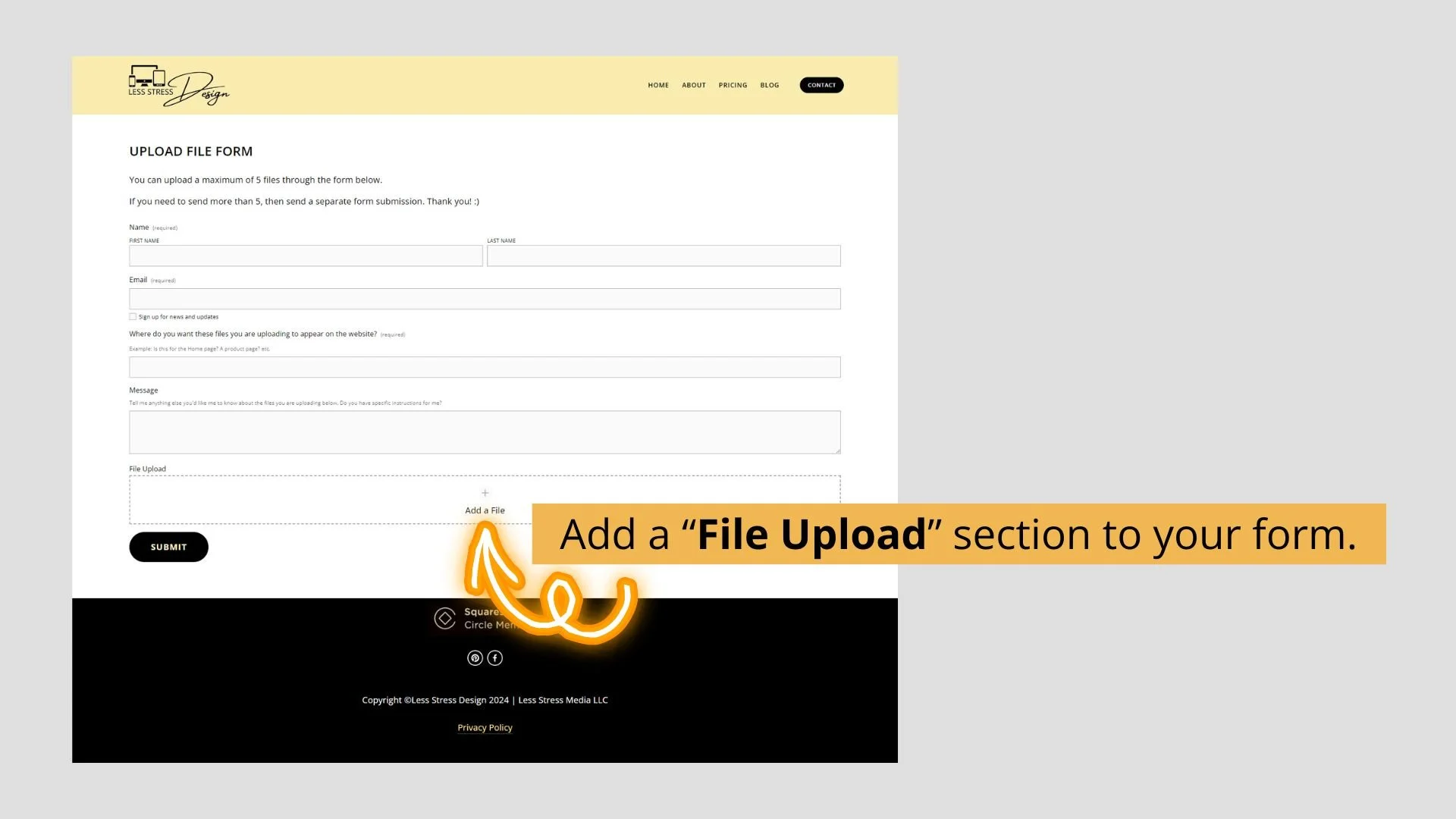 Squarespace Added Uploading Files Through Your Website — LESS STRESS DESIGN