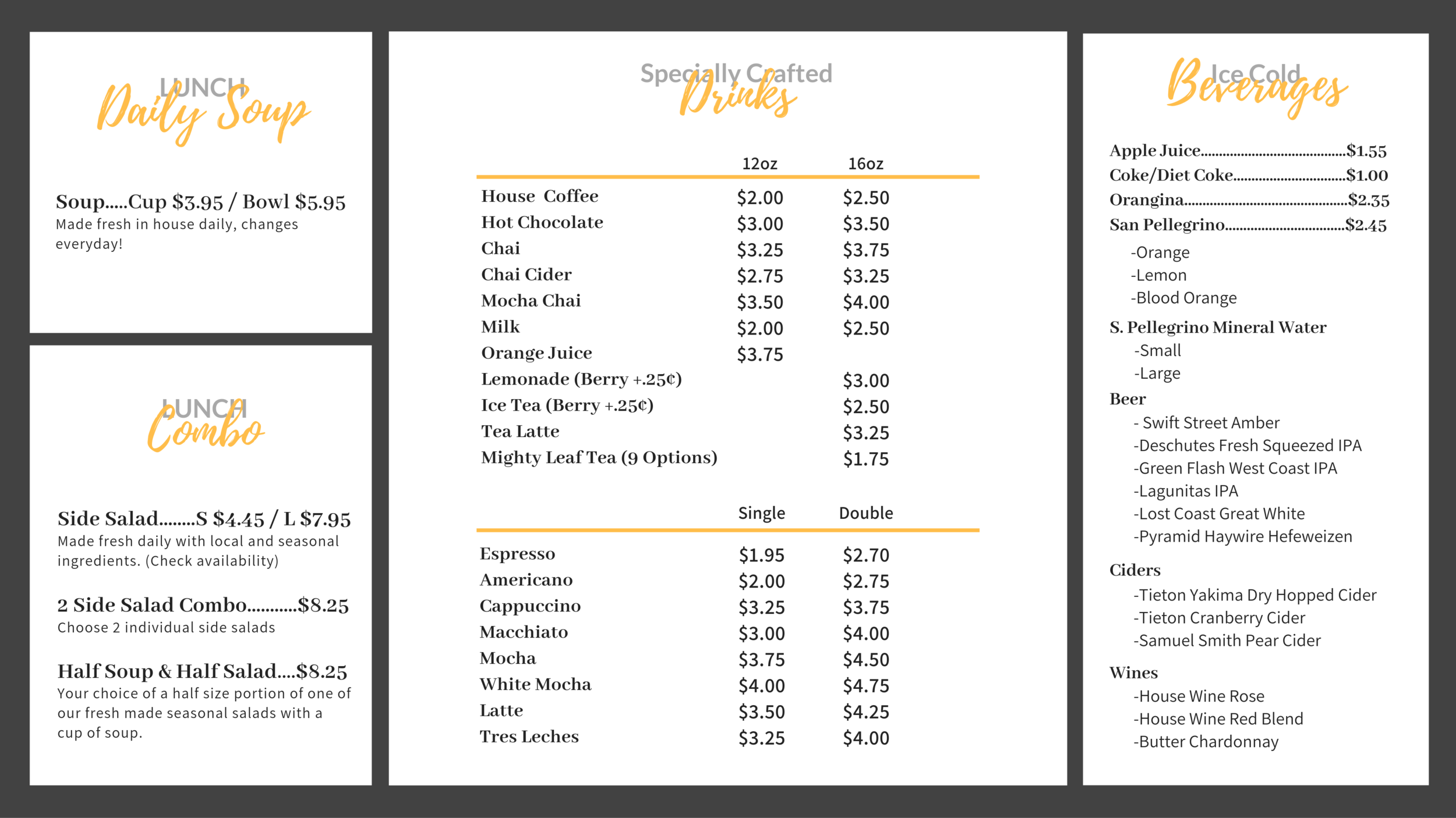 TV Menu — Buttery Bakery
