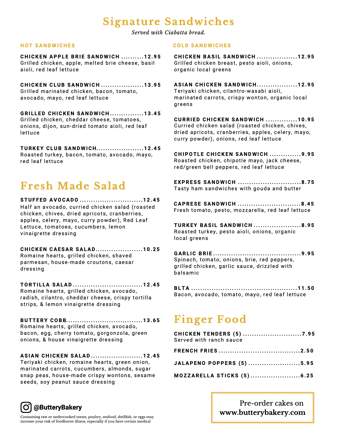 Cafe — Buttery Bakery