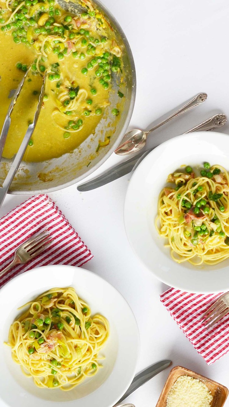 Spring Carbonara | Decadent & Delicious in 15 minutes — Alexandra Hedin ...