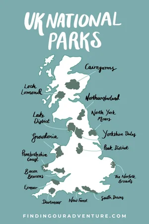 15 UK National Parks in England, Scotland and Wales including Map ...