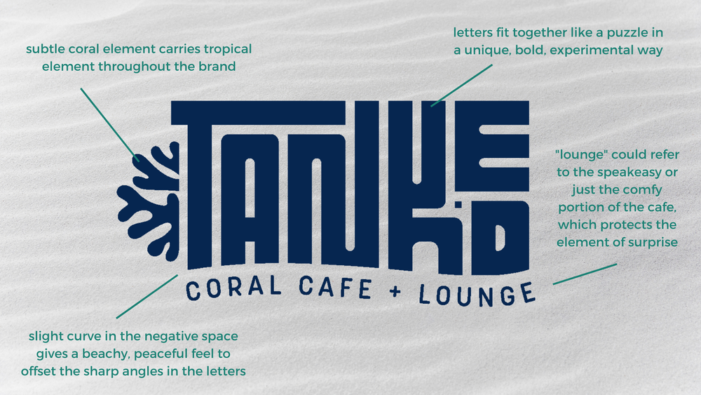 BUILDING A BRAND: Tanked Coral Cafe + Lounge — Sour Pea Design