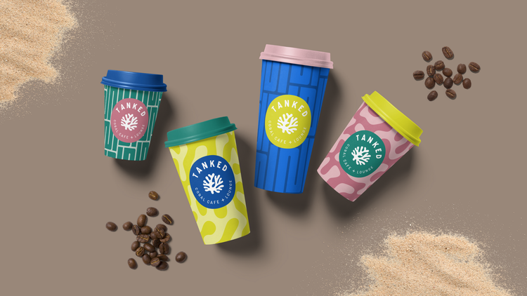 BUILDING A BRAND: Tanked Coral Cafe + Lounge — Sour Pea Design