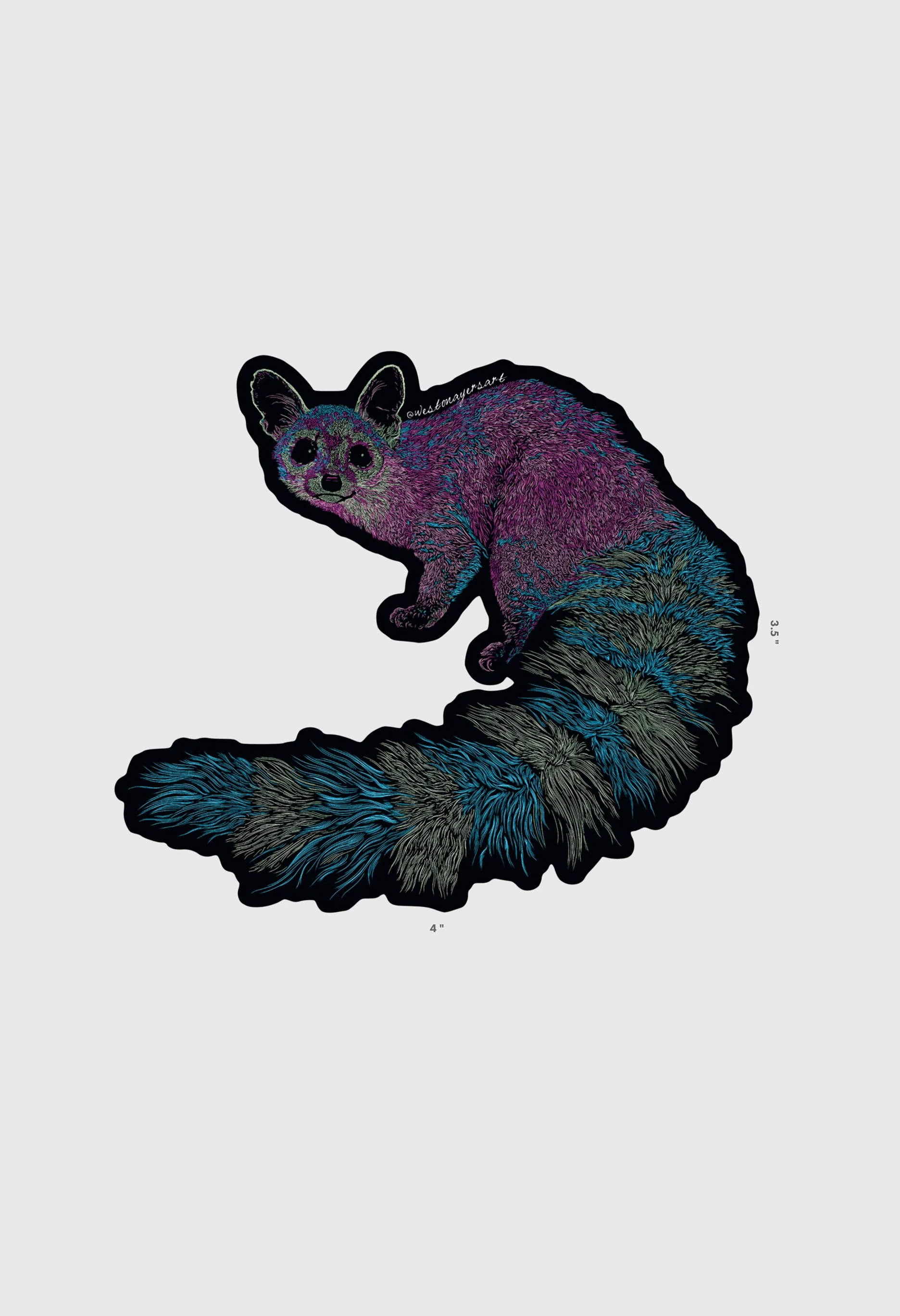 Compass Rose Holographic Sticker — Art of Atlas Art & Design