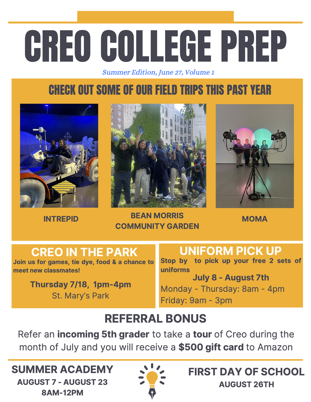 Creo Weekly — Creo College Prep