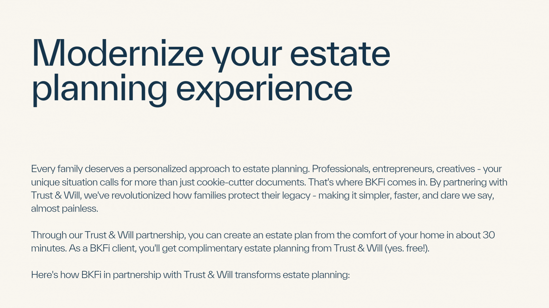 Estate & Legacy Planning — Brooklyn Fi