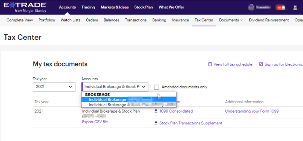 How to Pull Your E-Trade Supplemental 1099 — Brooklyn Fi