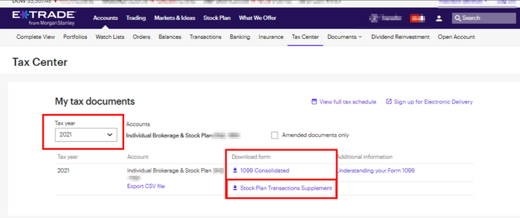 How to Pull Your E-Trade Supplemental 1099 — Brooklyn Fi
