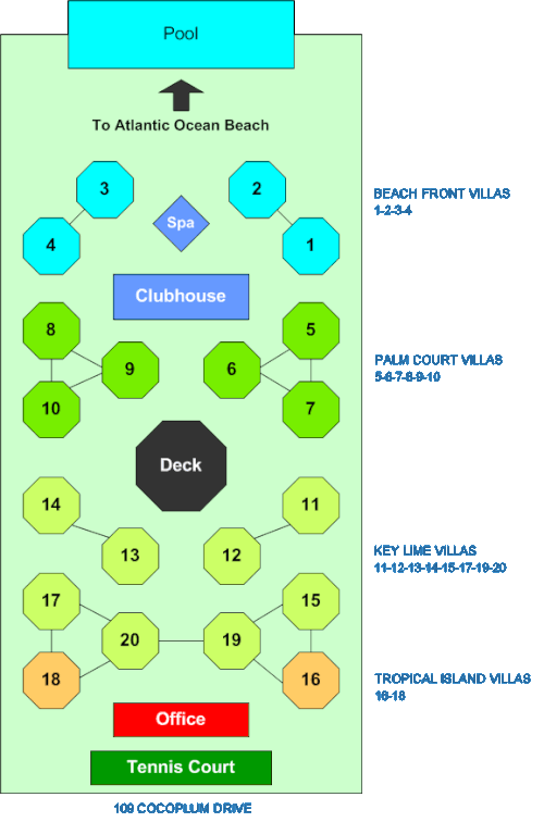 Property Layout — Coco Plum Beach and Tennis Club and Marina