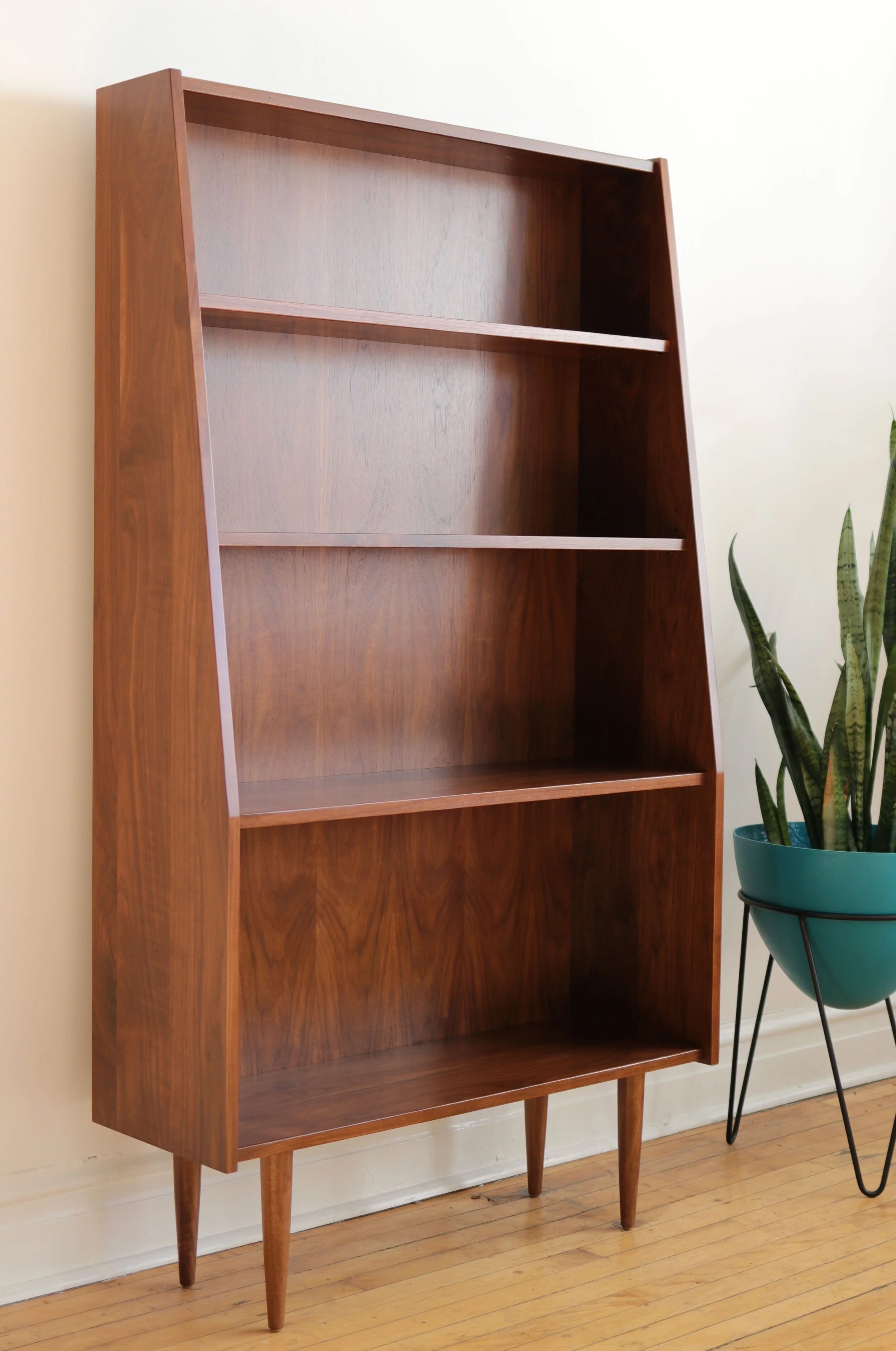 Mid Century Modern Inspired Handmade Solid Wood Locally Made Angled ...